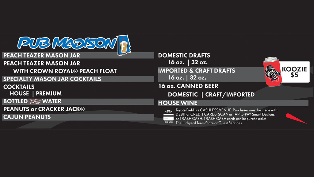 Food and Beverage Menus | Trash Pandas