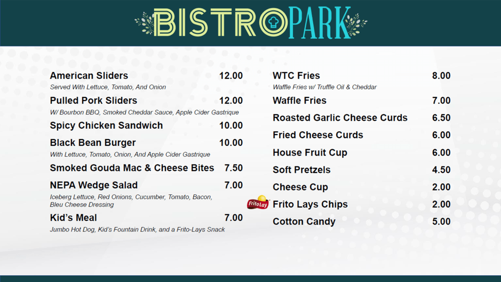 Food & Beverages at PNC Field | RailRiders