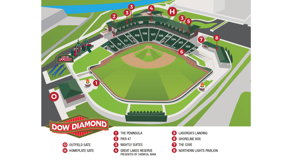 Dow Diamond seating chart | Loons