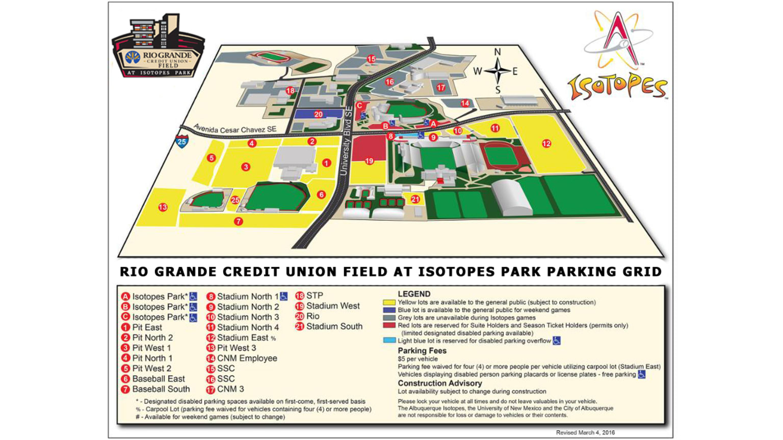 Parking Procedures | Isotopes