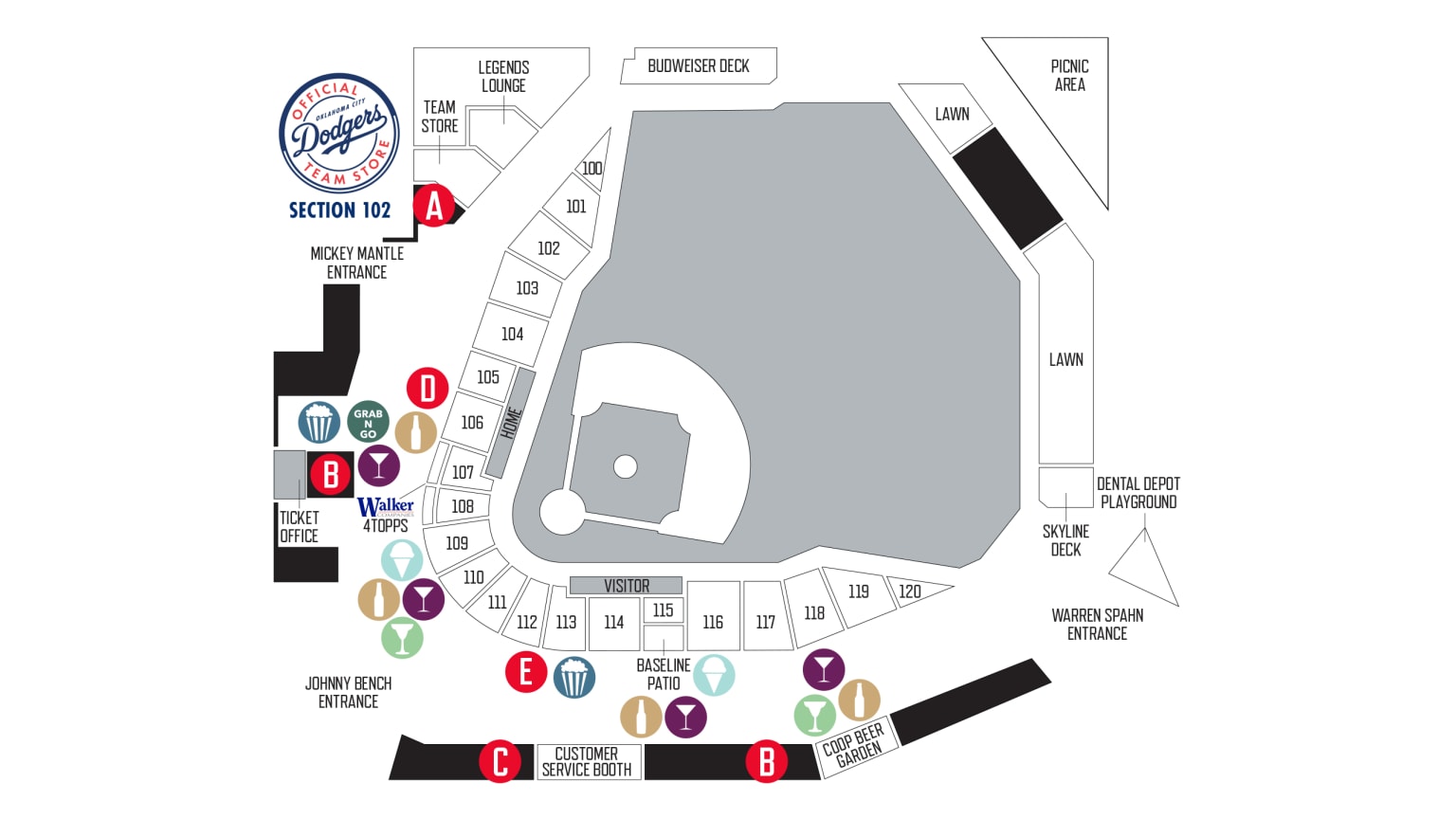 Concessions Map | Dodgers