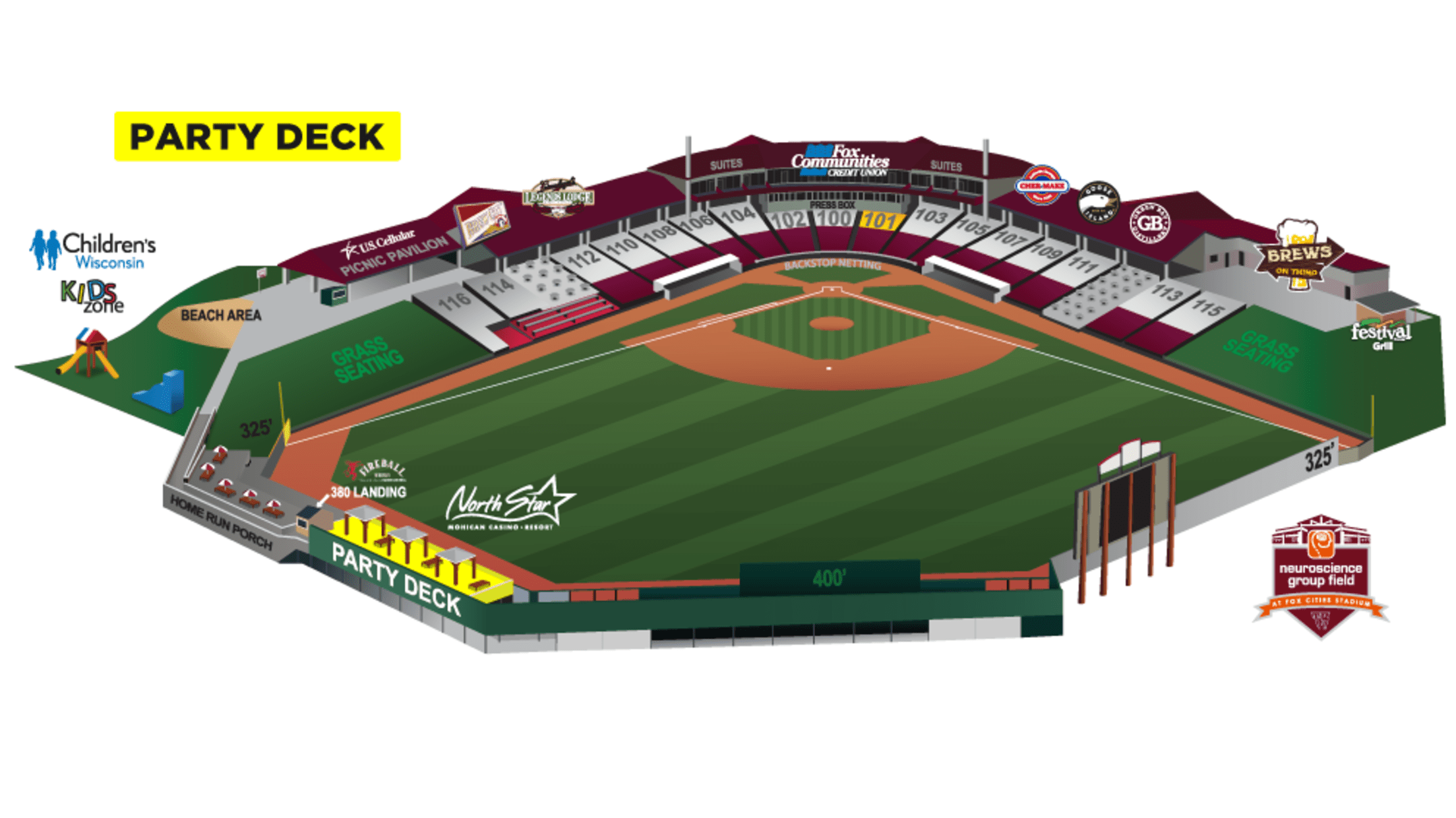 Party Deck | Timber Rattlers