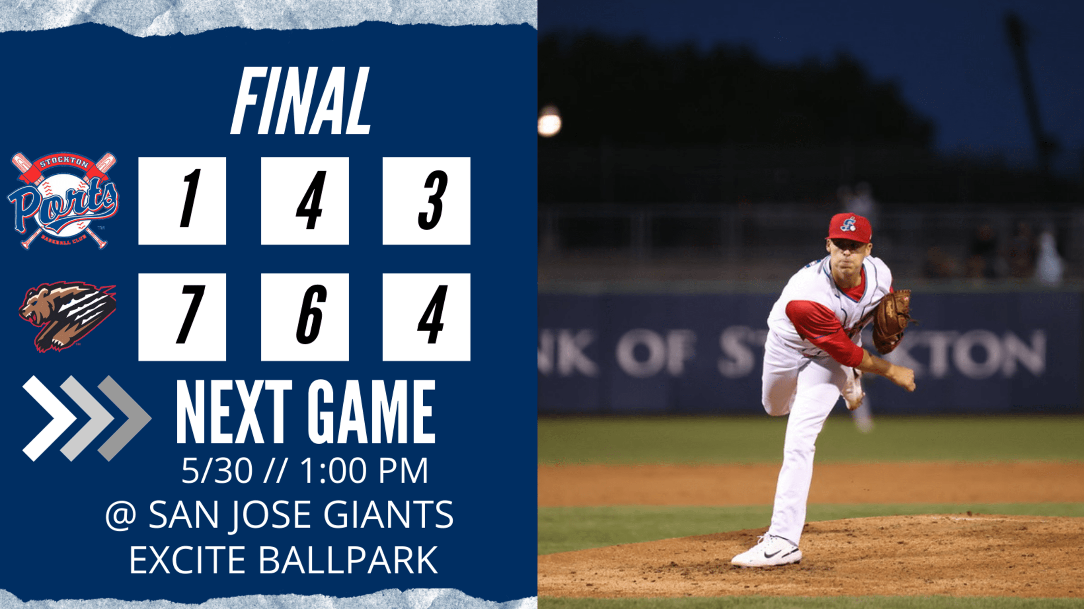 Ports' Bats Stifled in Series Finale | MiLB.com