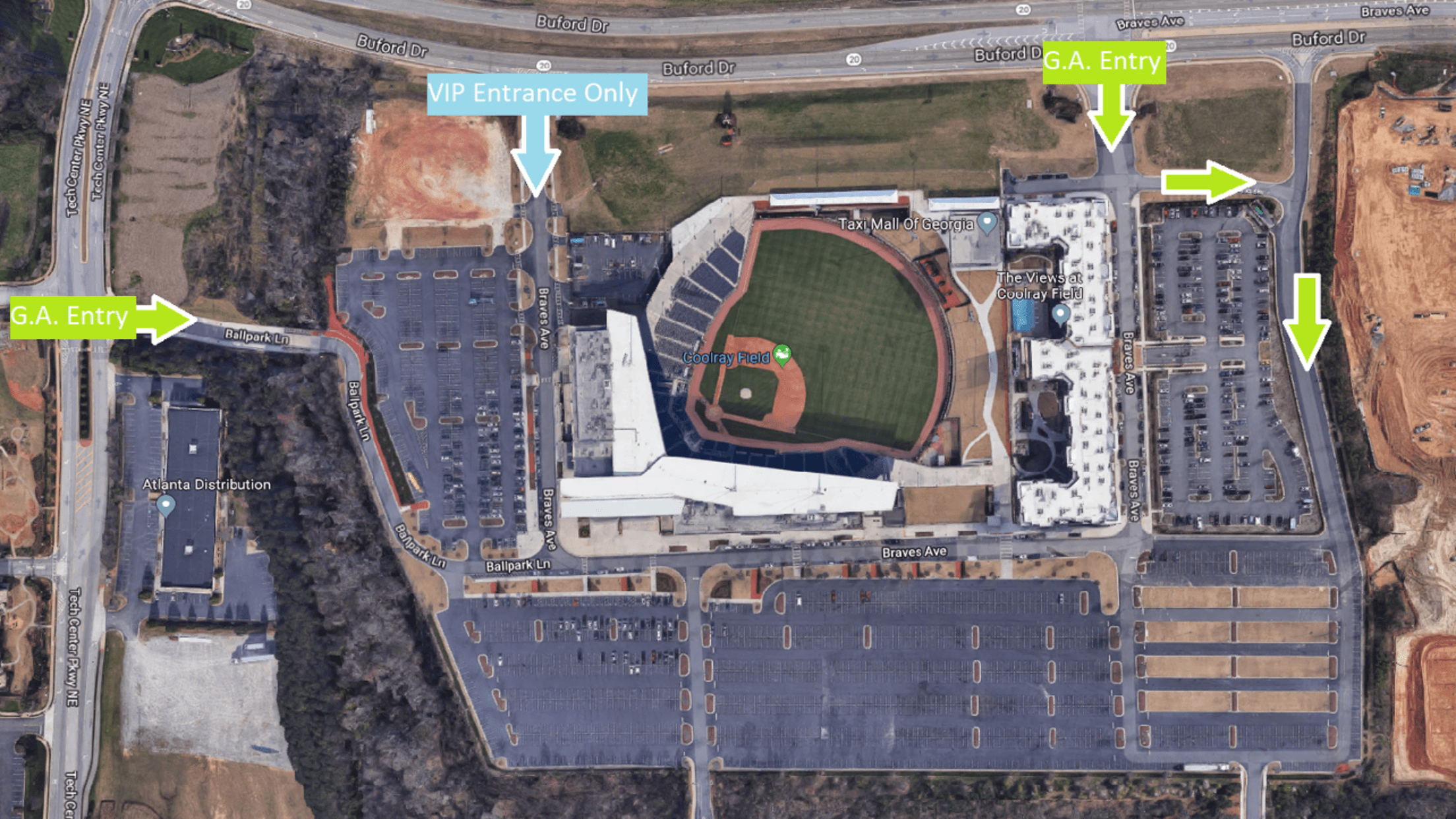 Coolray Field Parking & Directions | Stripers