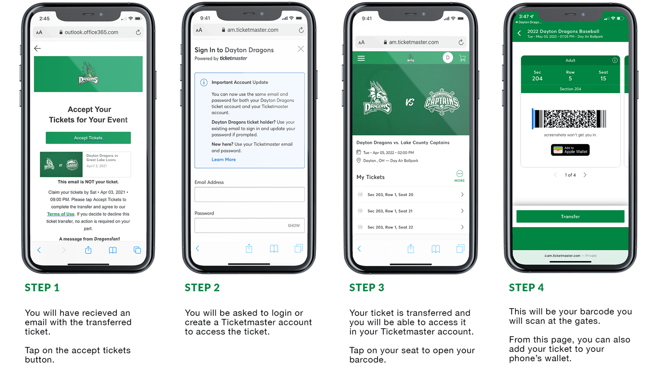 Digital Tickets | Dragons