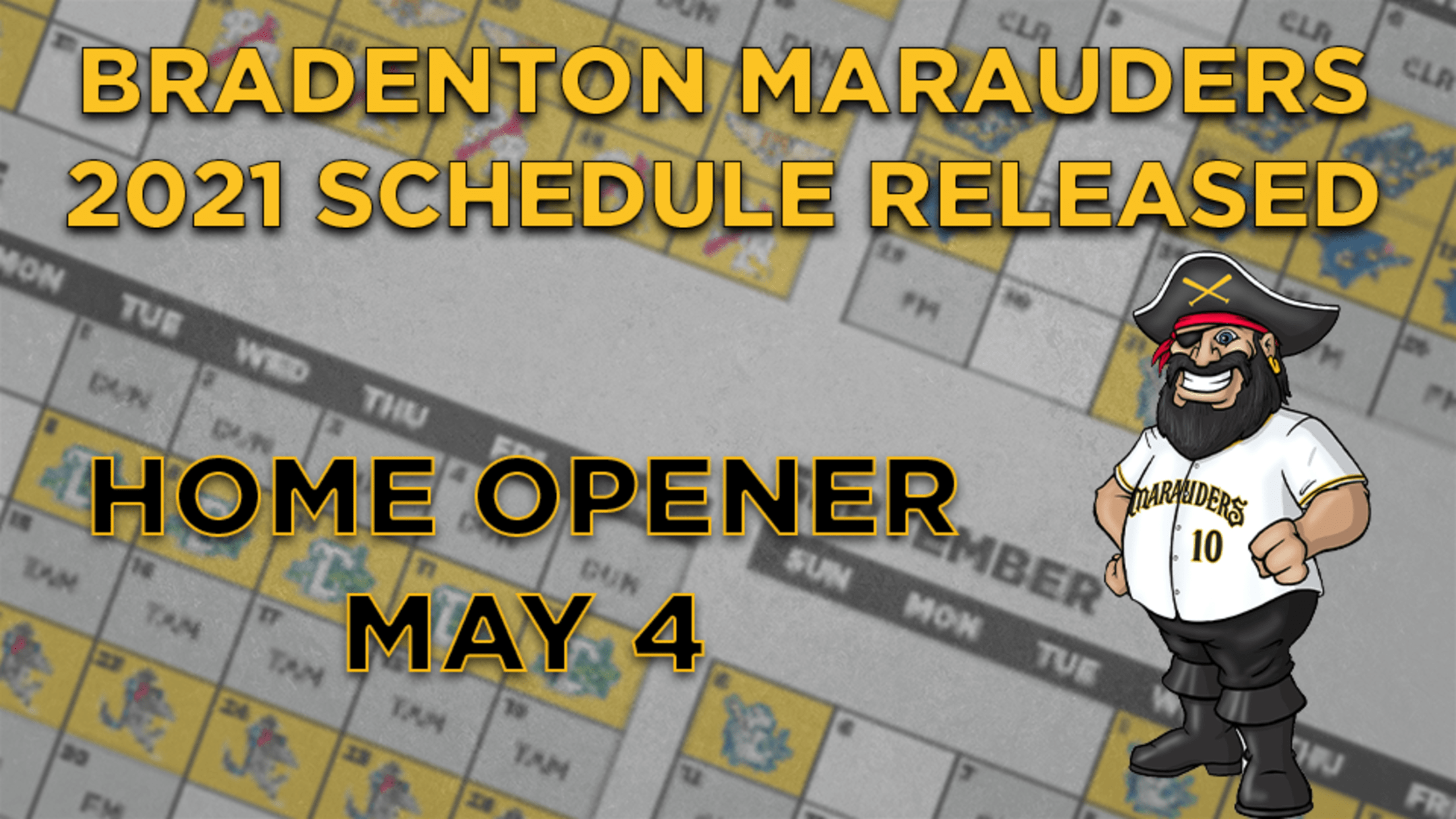 Marauders' 2021 Schedule Announced | MiLB.com