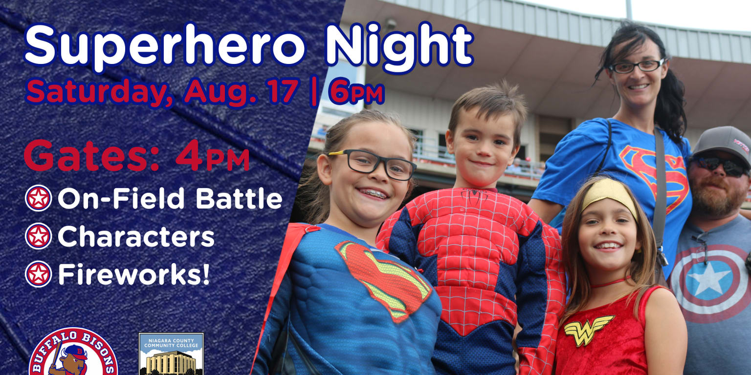 Here to save your weekend! Superhero Night is Saturday as Bisons host ...