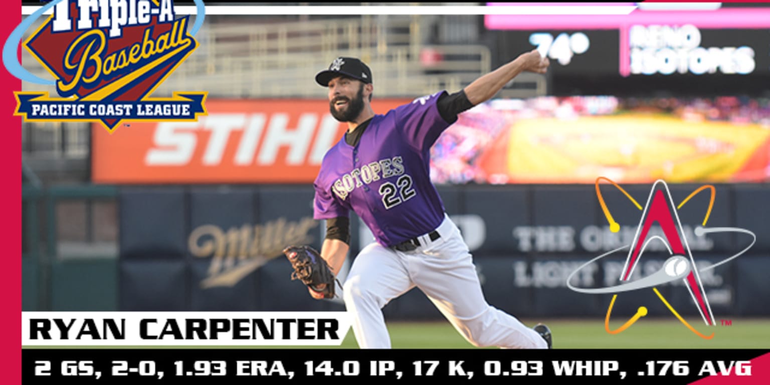 Carpenter Wins Second PCL Pitcher of the Week Award of 2017 | MiLB.com