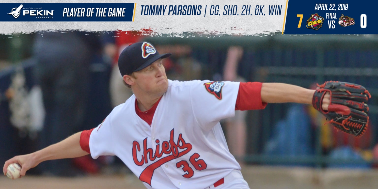 Tommy Parsons Tosses 2-Hit Shutout to Beat Quad Cities | Chiefs