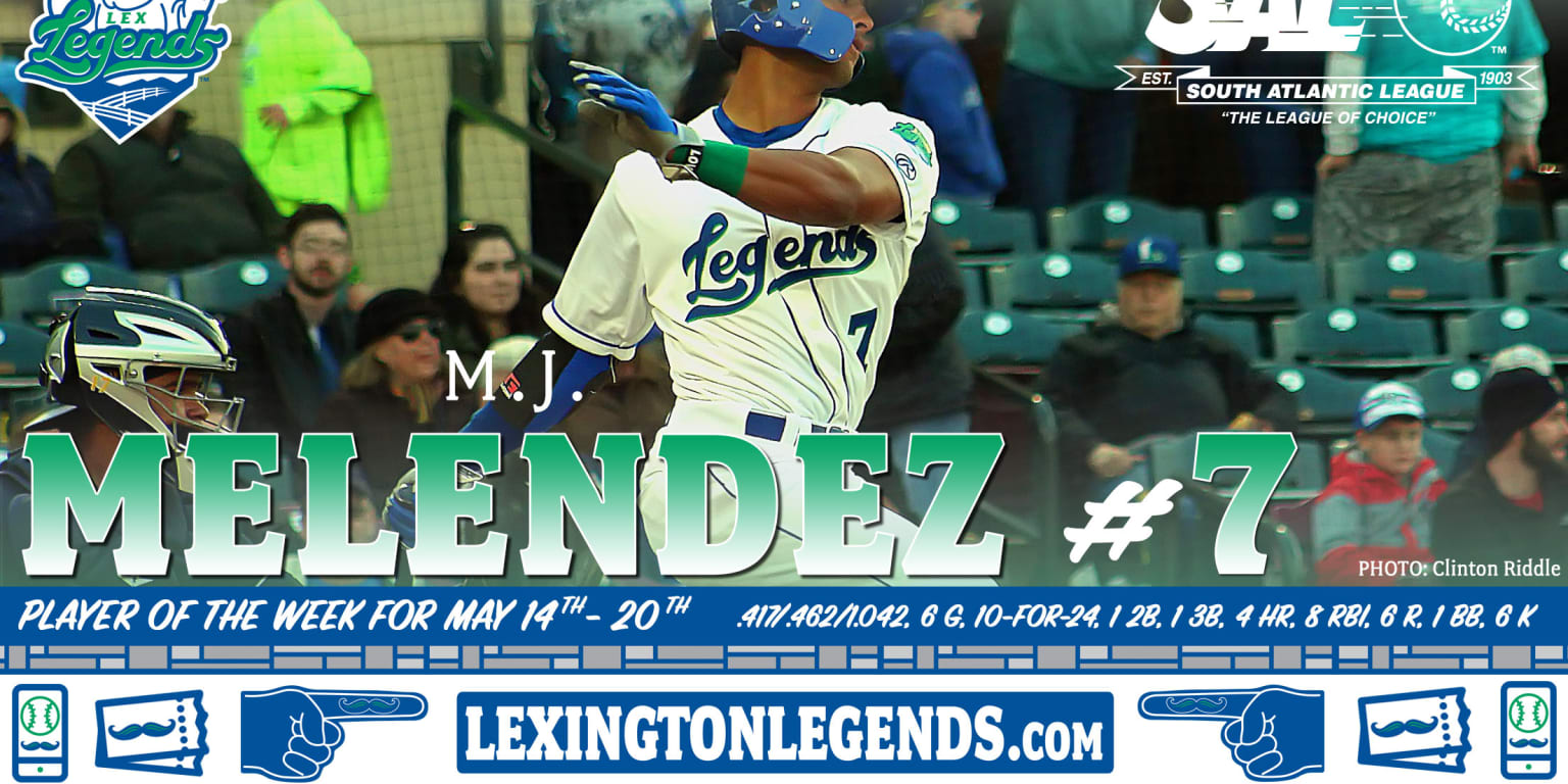 Lexington's MJ Melendez Named South Atlantic League Player of the Week ...