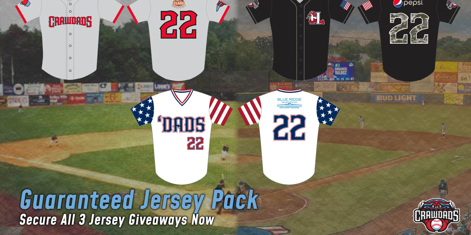 ‘Dads Announce Giveaway Jersey Pack | Crawdads