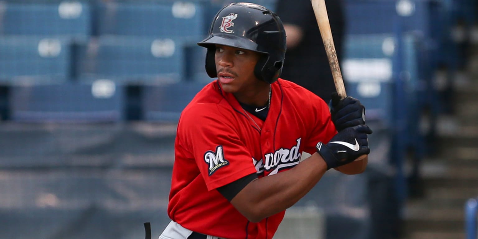 Milwaukee Brewers' Corey Ray triples in first 2017 at-bat | MiLB.com