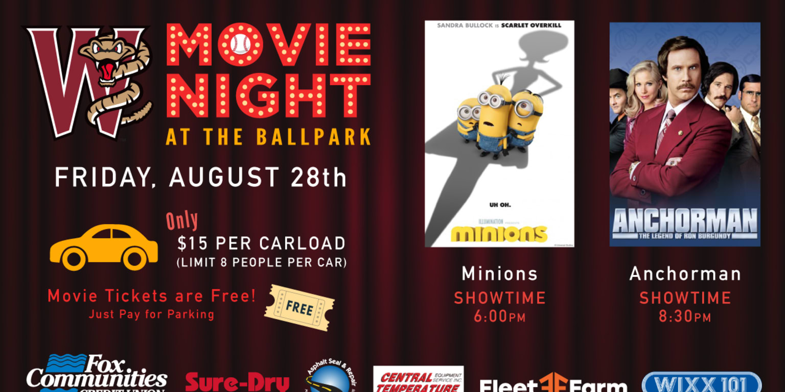 August 28 Movie Night Minions Anchorman | MiLB.com
