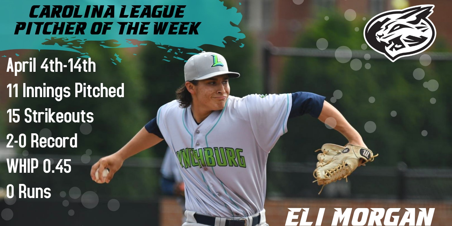 Morgan earns Carolina League Pitcher of the Week honor | MiLB.com
