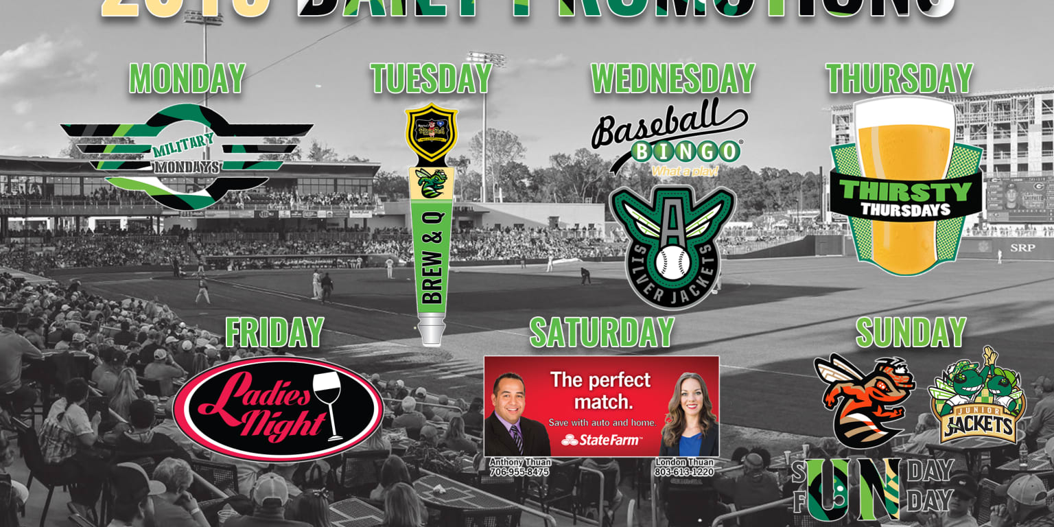 GreenJackets Release 2019 Daily Promotions Schedule | MiLB.com