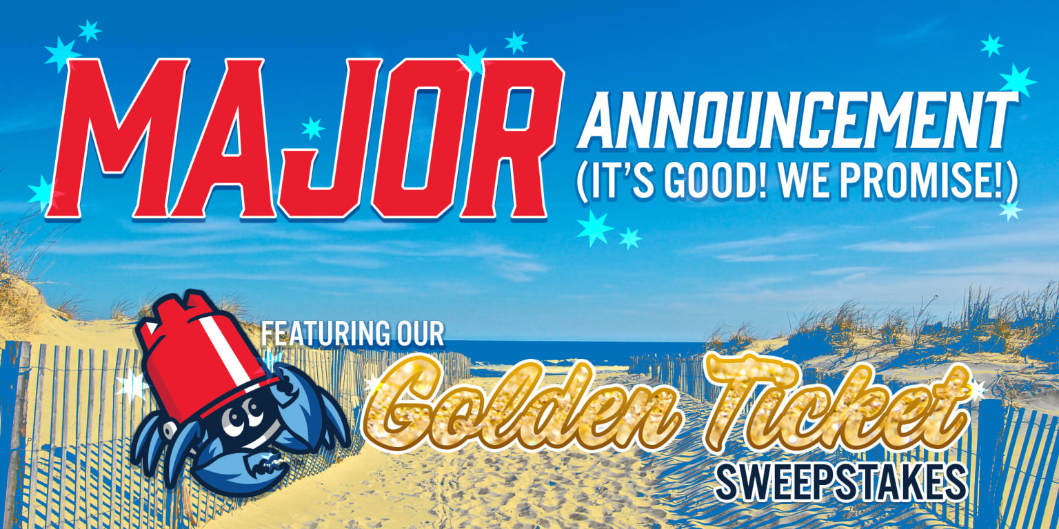 BlueClaws Open Golden Ticket Sweepstakes to Upcoming Major Announcement ...