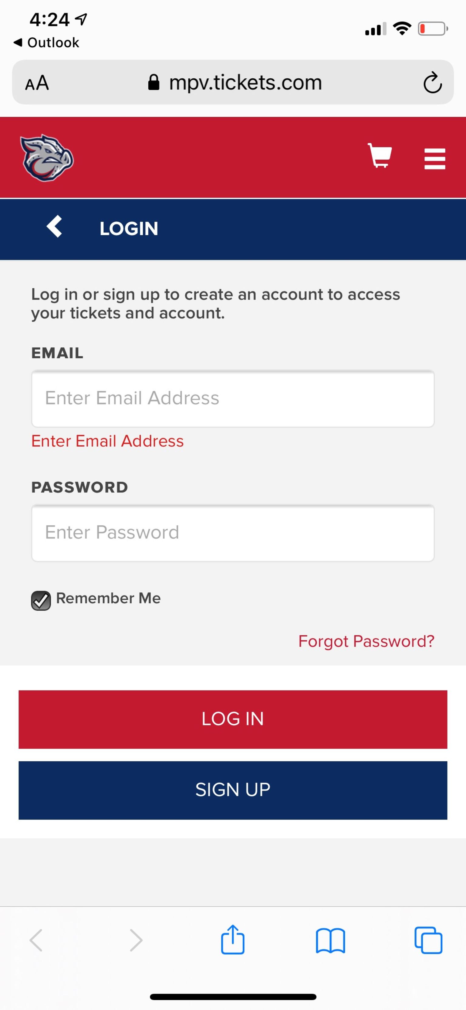 Access Mobile Tickets on iPhone | IronPigs