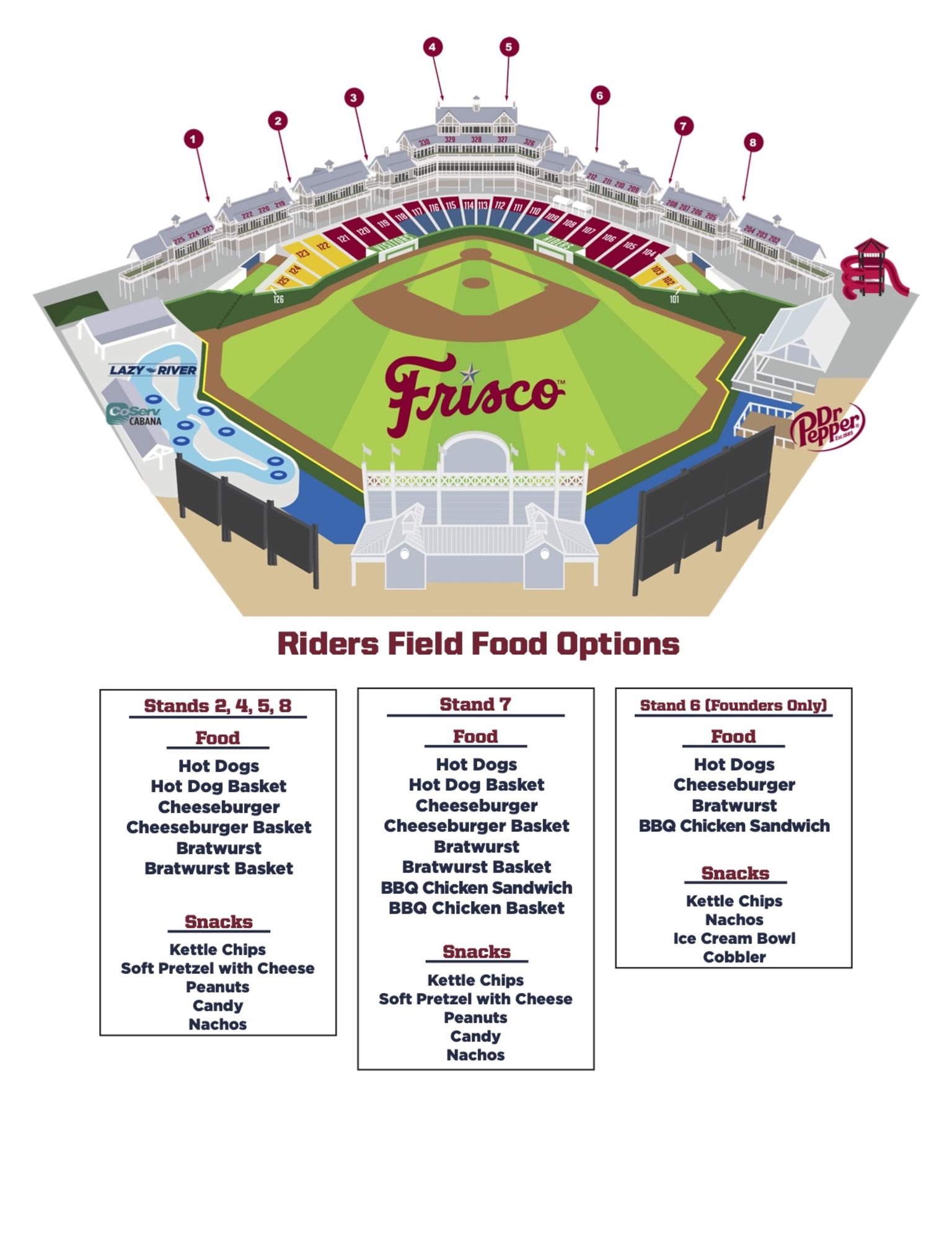 Riders Field Food Options | RoughRiders