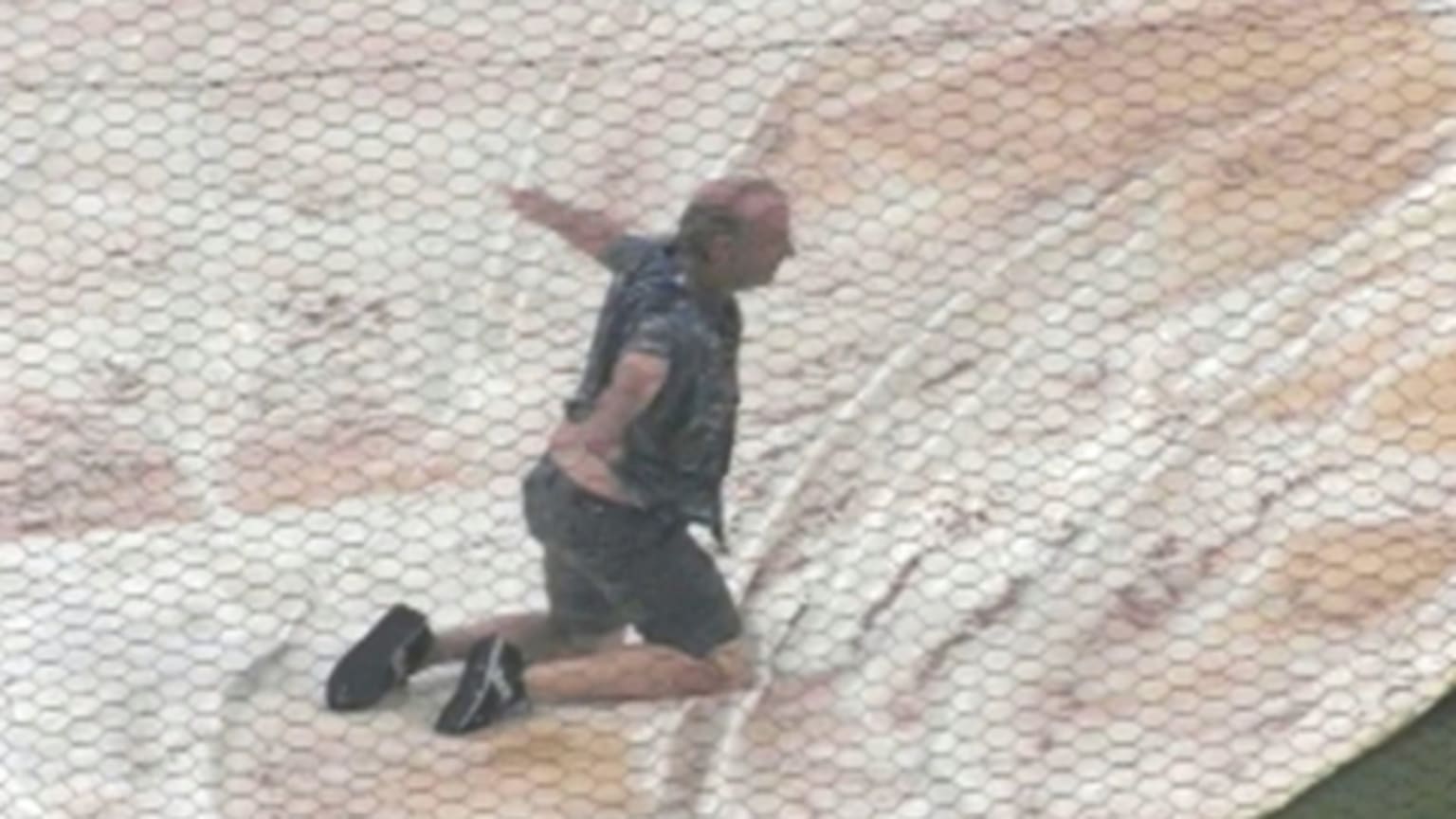 Bill Murray on RiverDogs tarp | 06/14/2012 | RiverDogs