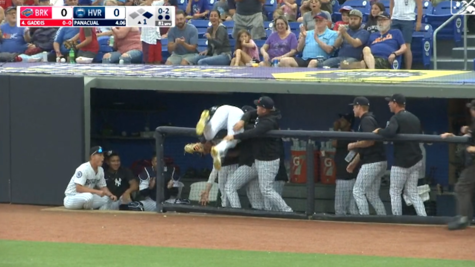 Rumfield flips for catch | 07/30/2022 | MiLB.com