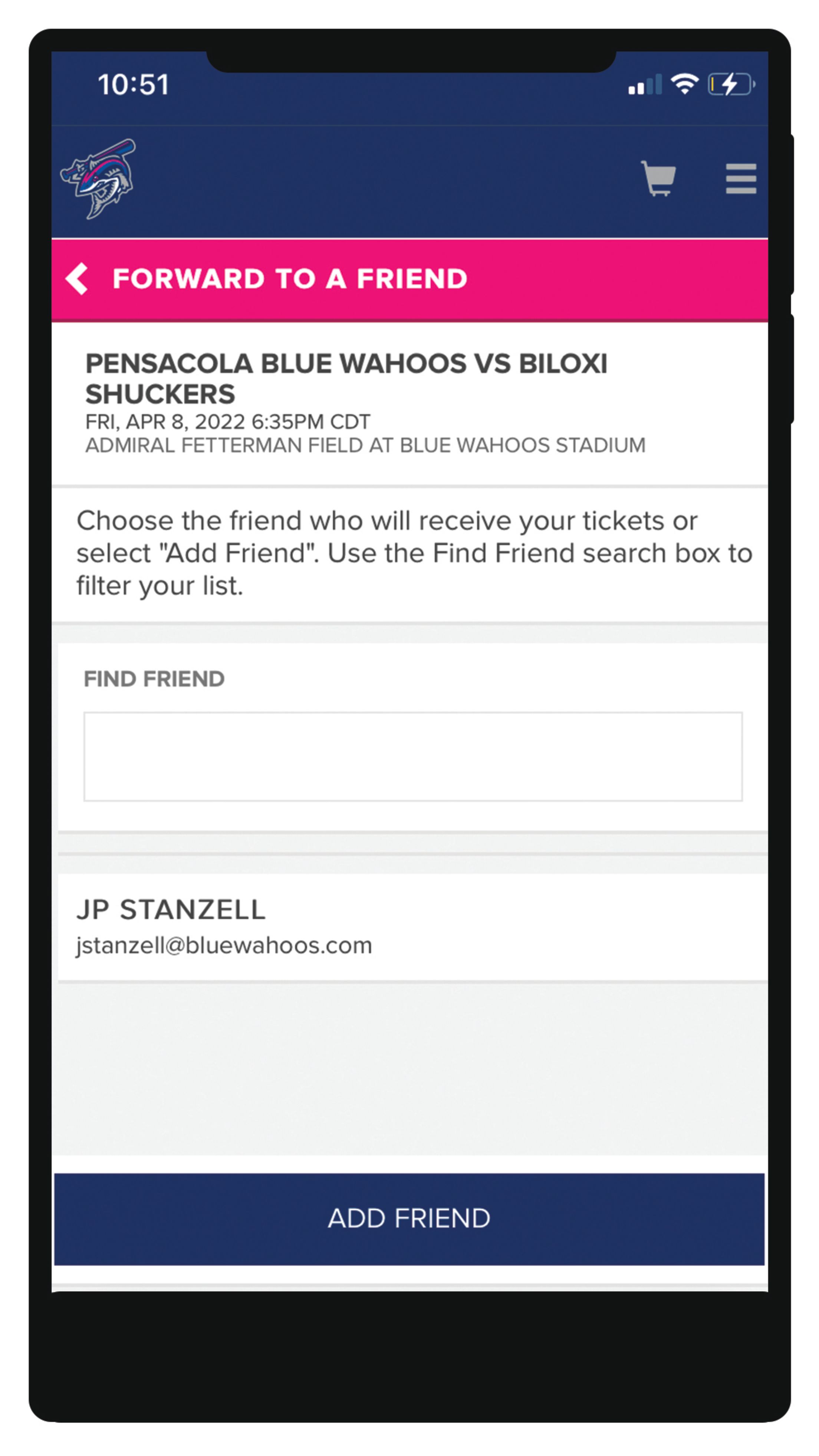Digital Tickets | Blue Wahoos