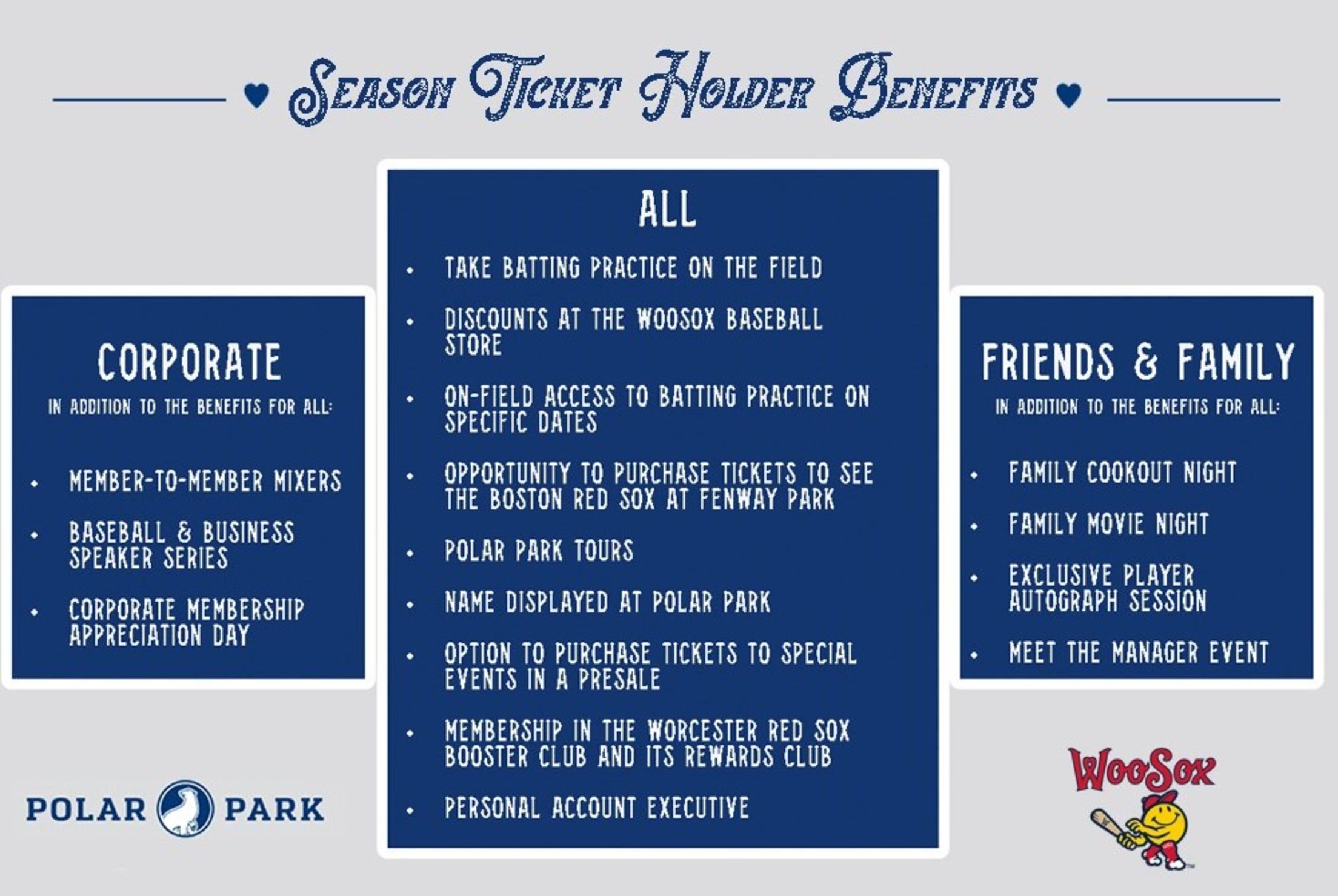 WooSox DCU Club Season Tickets | Red Sox