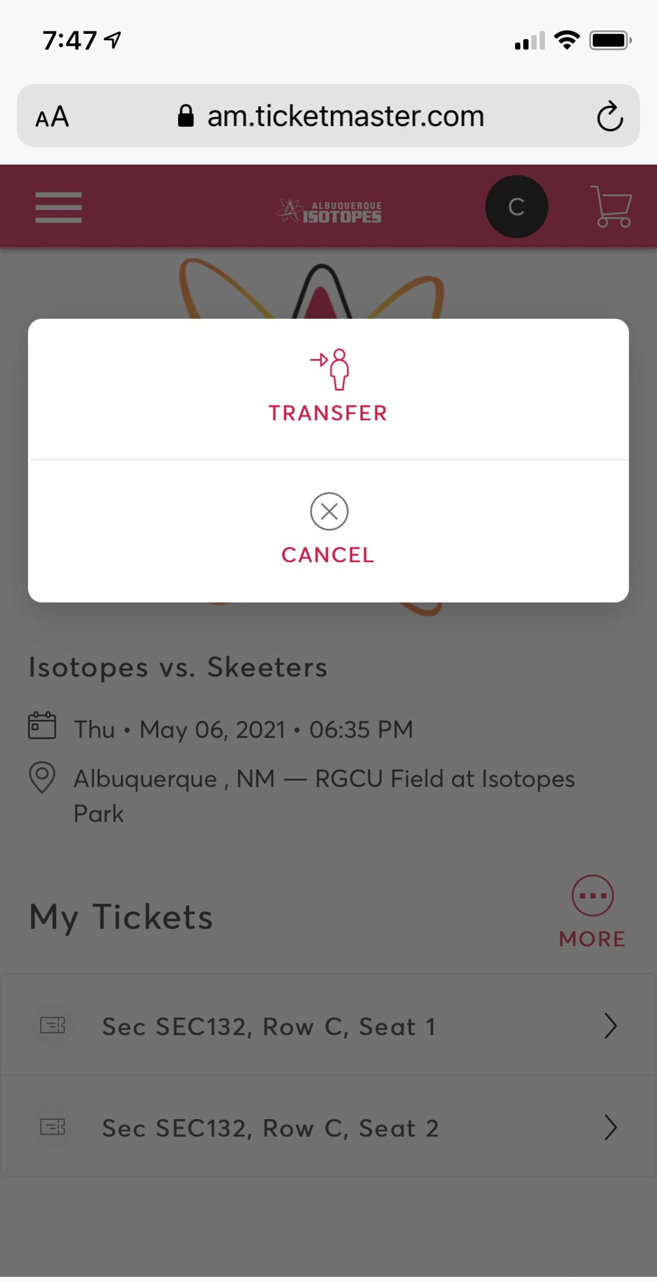 Isotopes Mobile Ticketing | Isotopes