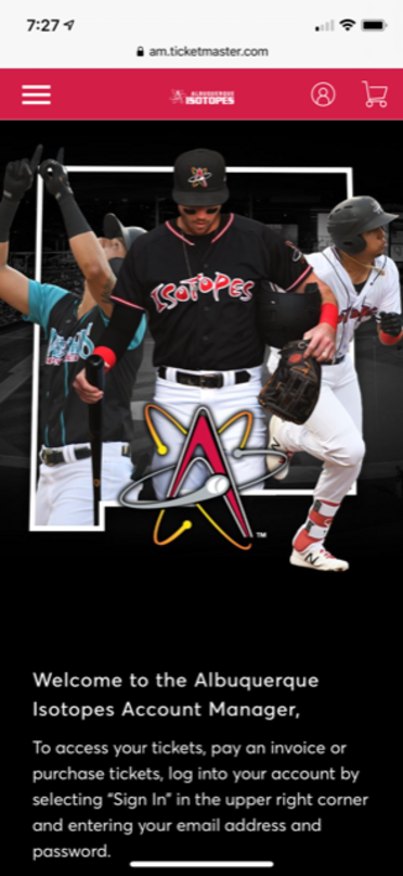 Isotopes Mobile Ticketing | Isotopes