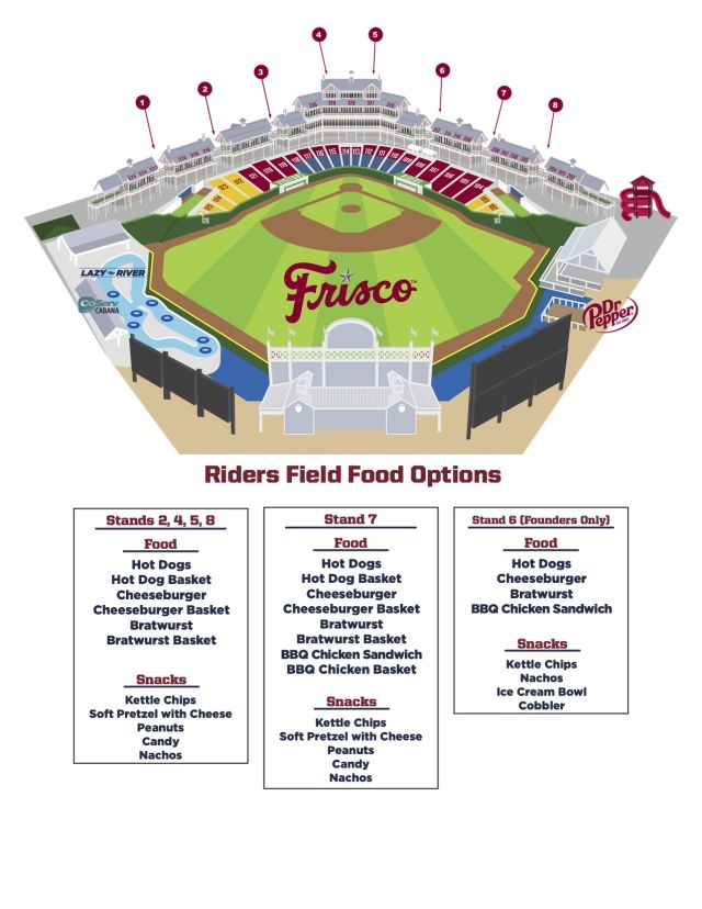 Riders Field Food Options | RoughRiders