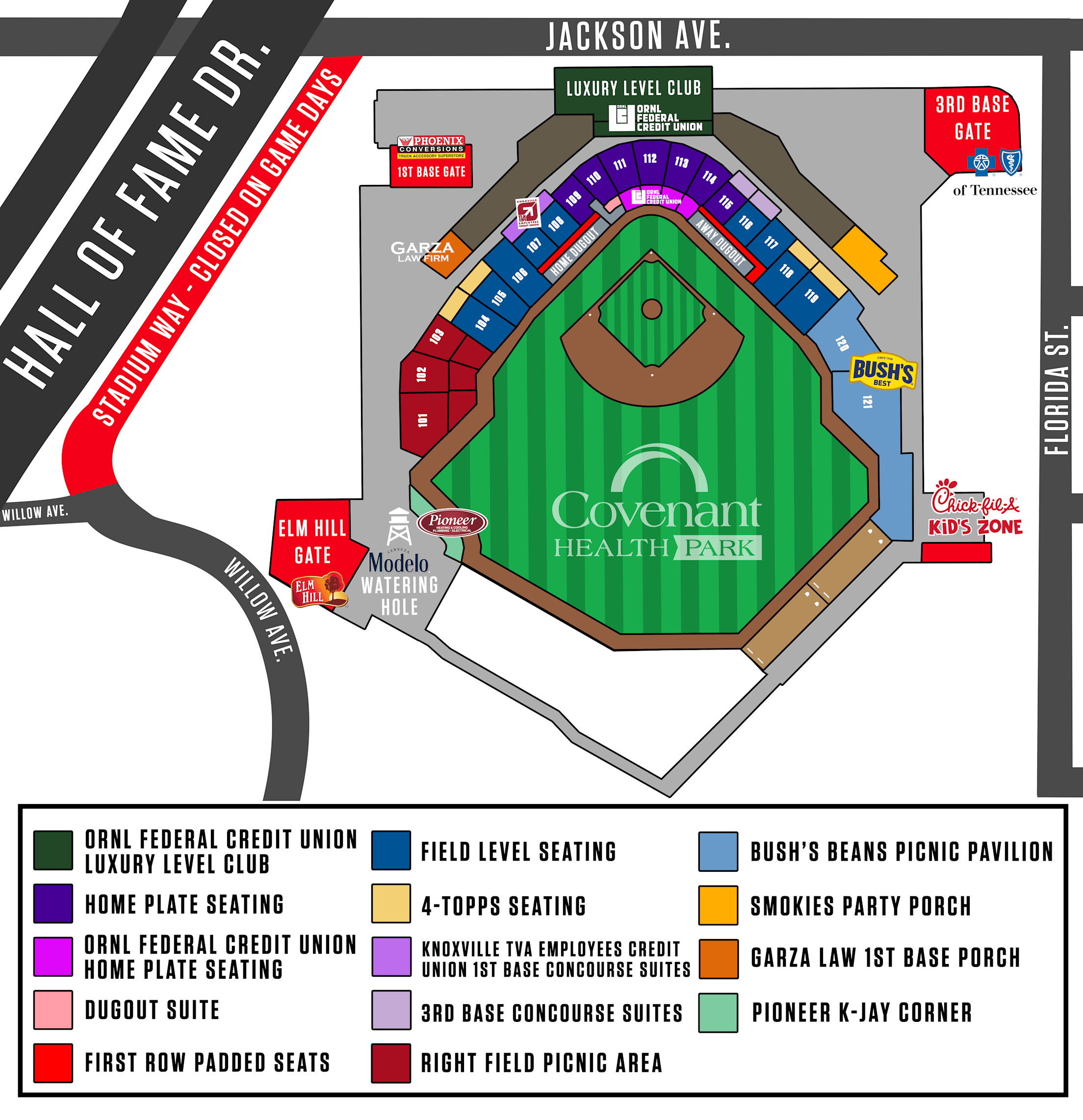 Baseball Stadium Diagram
