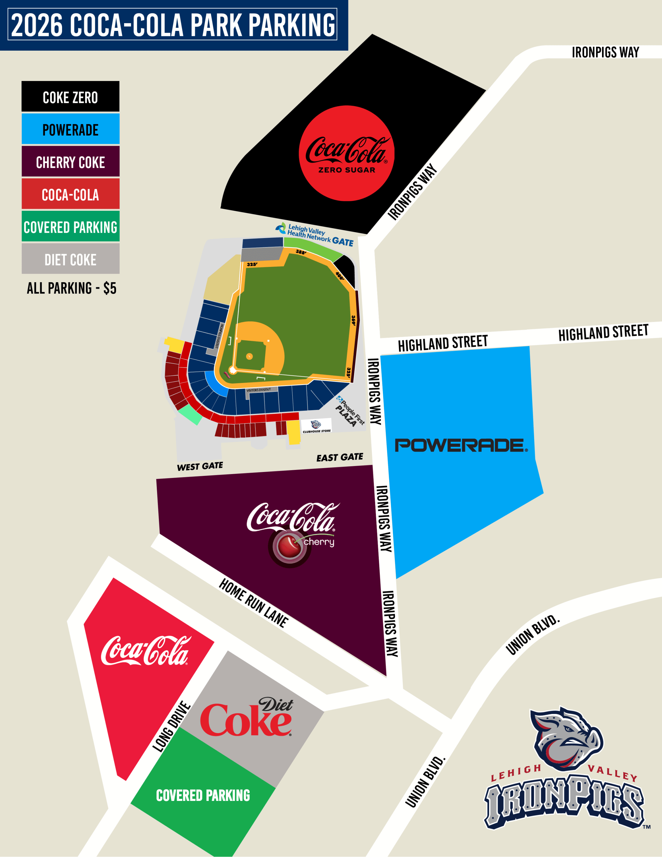 Coca Cola Park Allentown Pa Map