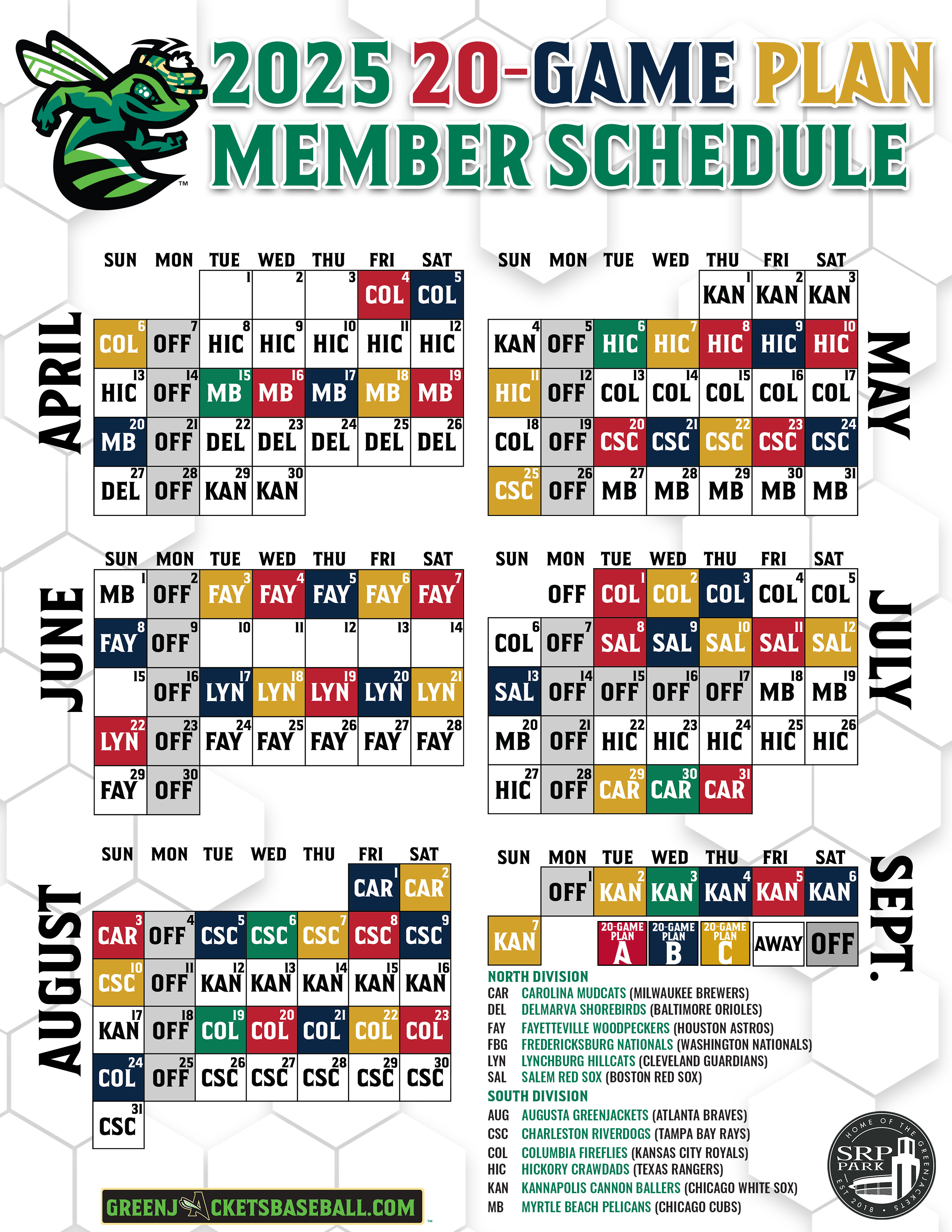 GreenJackets 20-Game Plans | GreenJackets