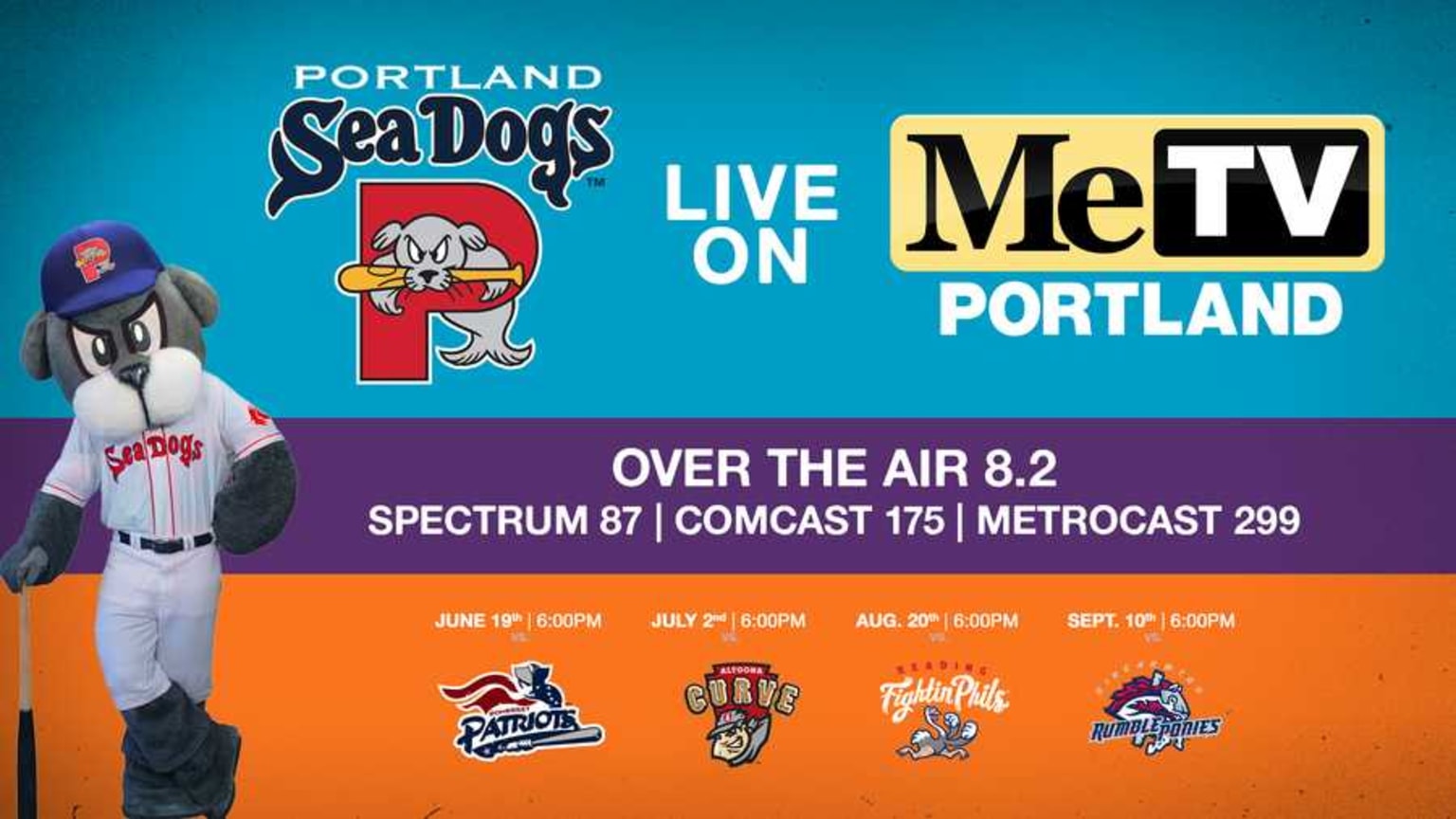 Portland Sea Dogs Baseball Coming To MeTV Portland This Season
