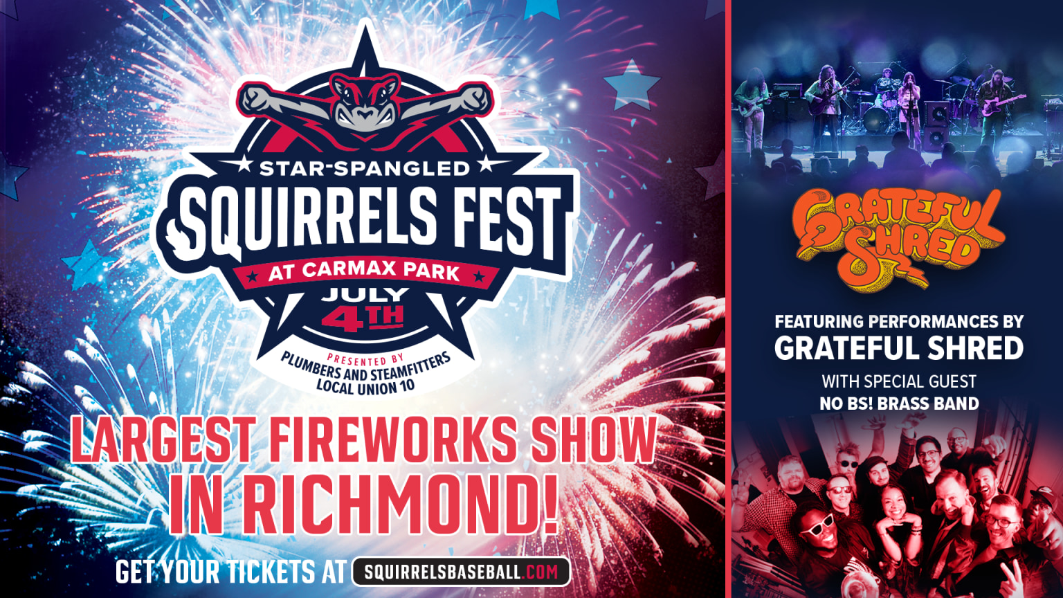Flying Squirrels announce Star-Spangled Squirrels Fest at CarMax Park ...
