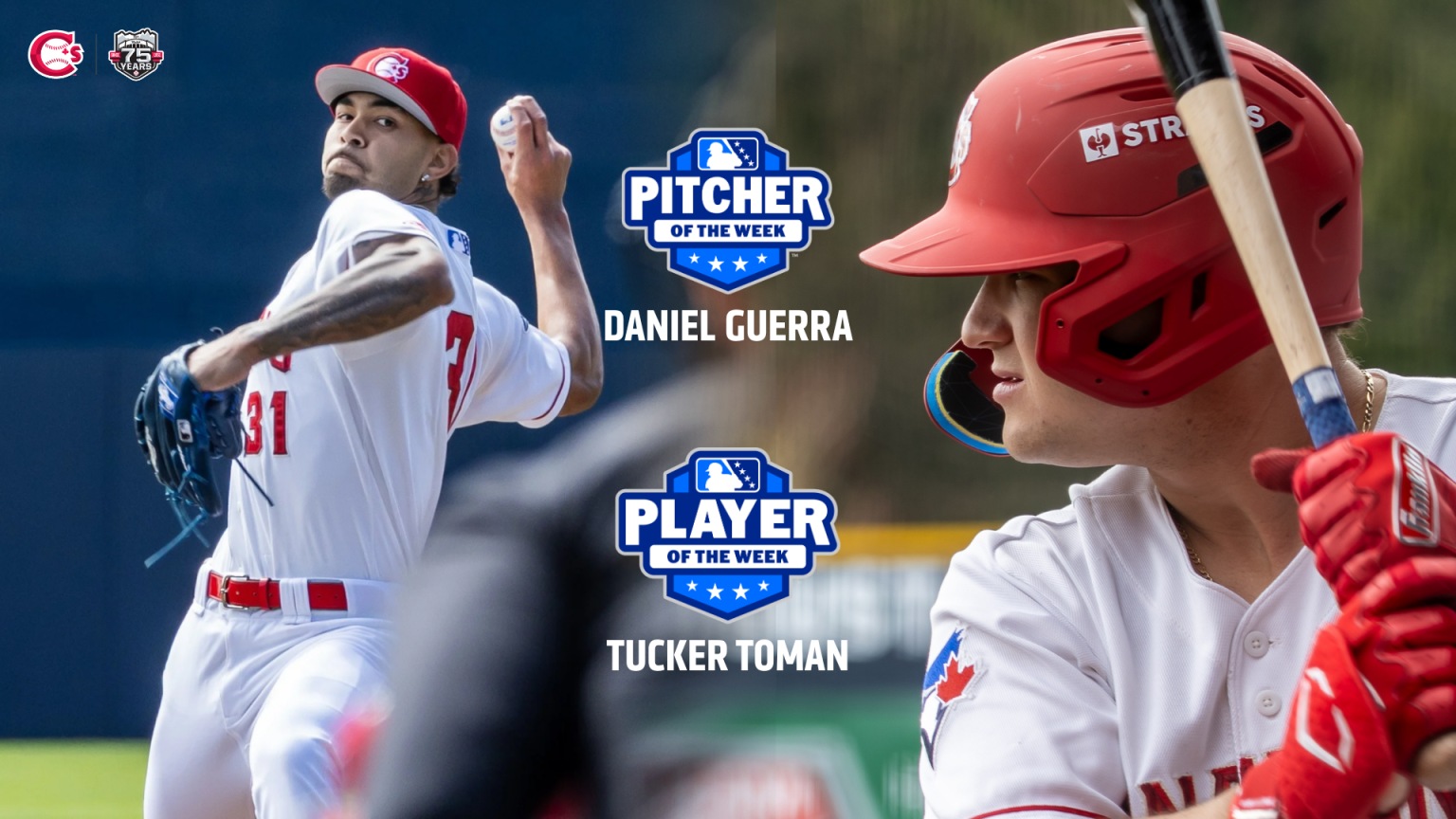 Tucker Toman, Daniel Guerra Sweep NWL Weekly Awards