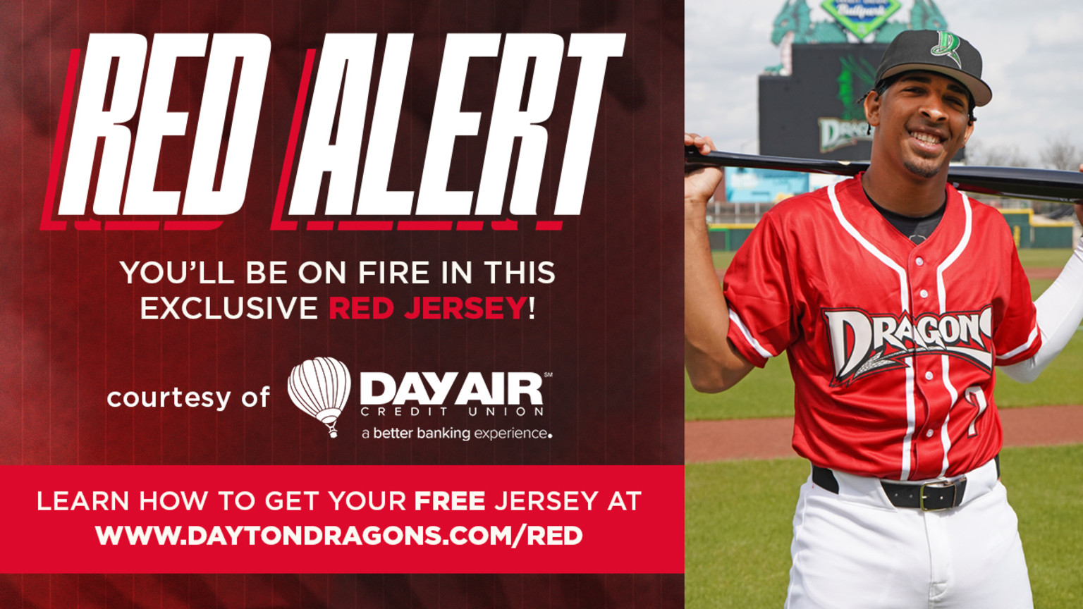 Dayton Dragons New Red Jersey Available to Fans