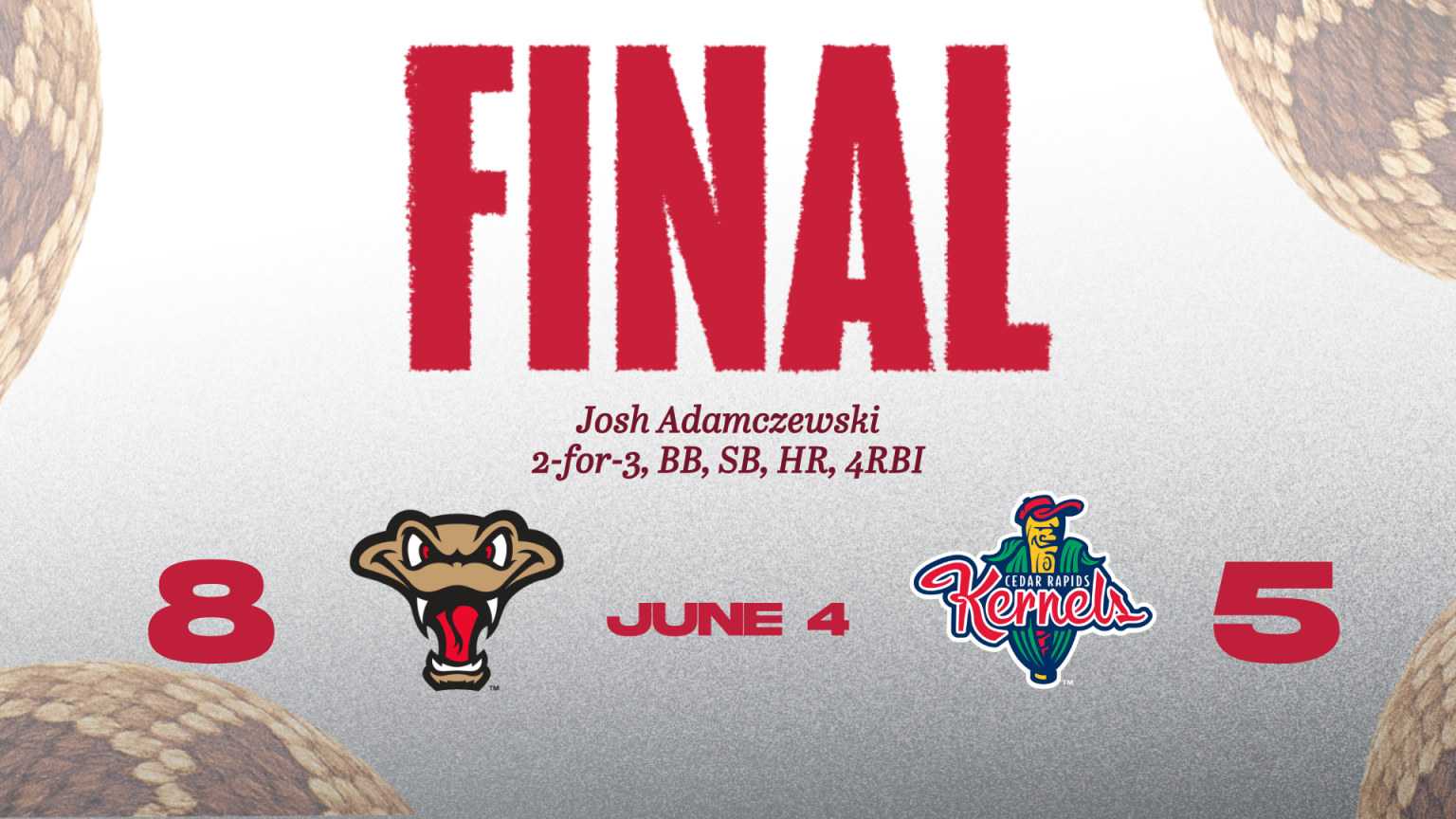 Timber Rattlers Pop Kernels for Fourth Straight Win 06 04 26