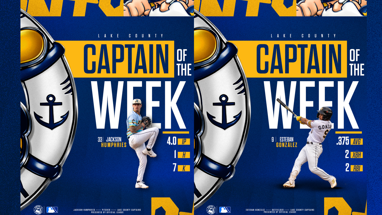 Captain of the Week (4/2-4/4/26): Jackson Humphries & Esteban González