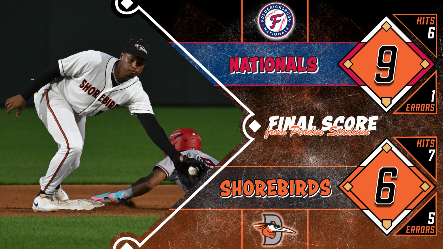Shorebirds Fall in Back-and-Forth Game to Fred Nats