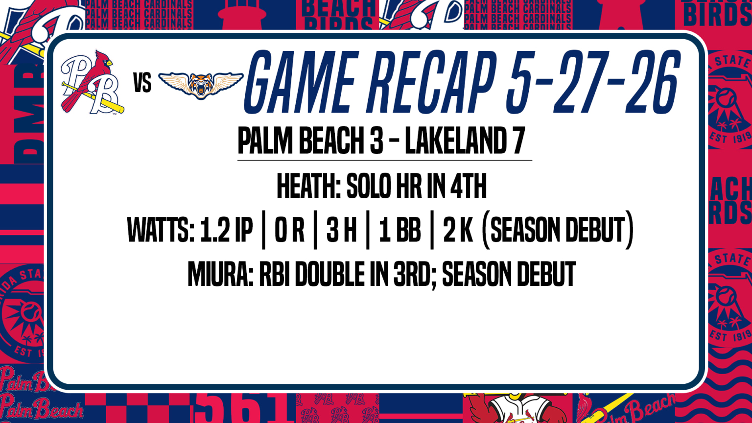 Cardinals Fall 7-3 to Flying Tigers Wednesday Night