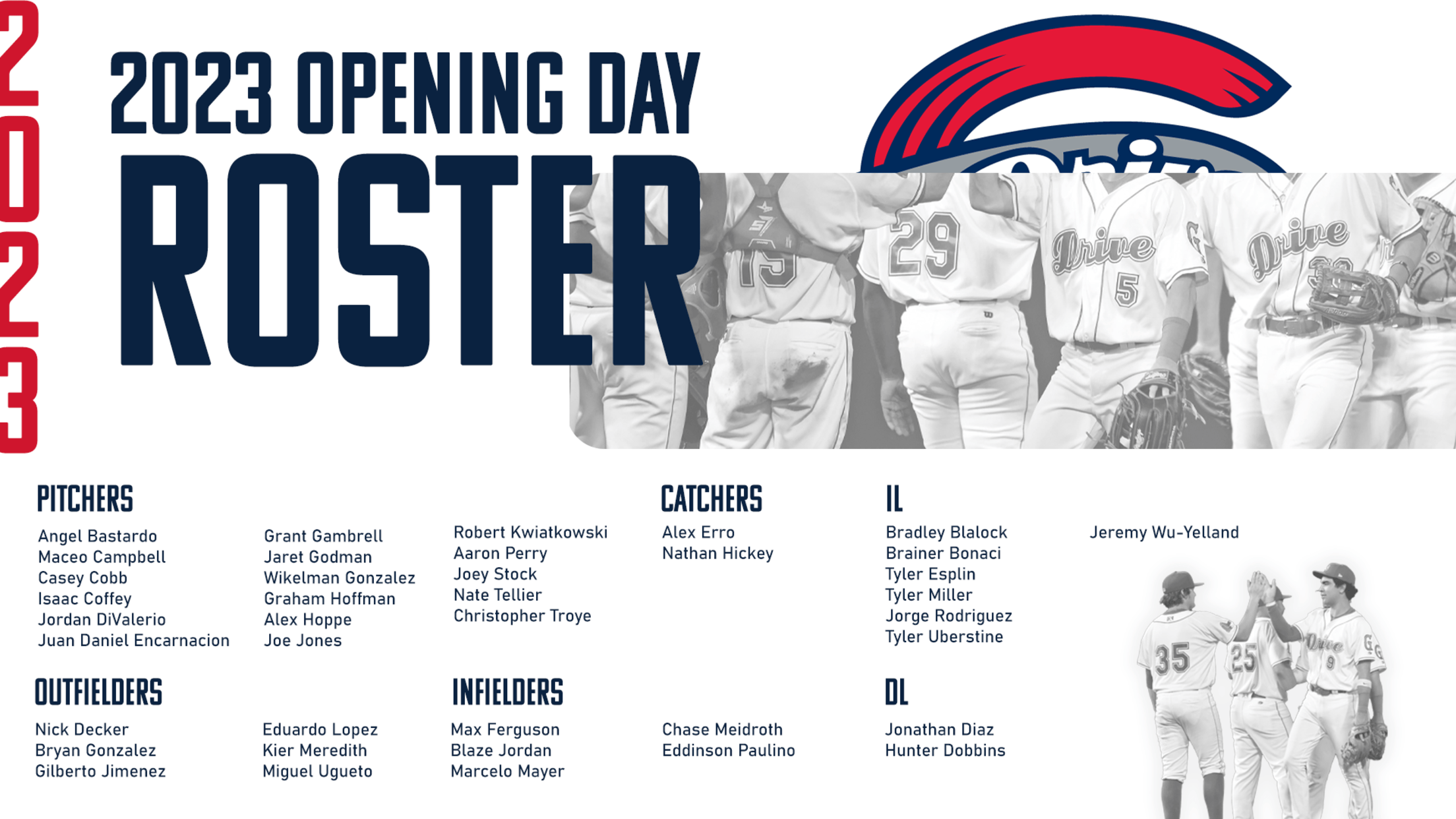 Drive Announce 2023 Opening Day Roster | MiLB.com