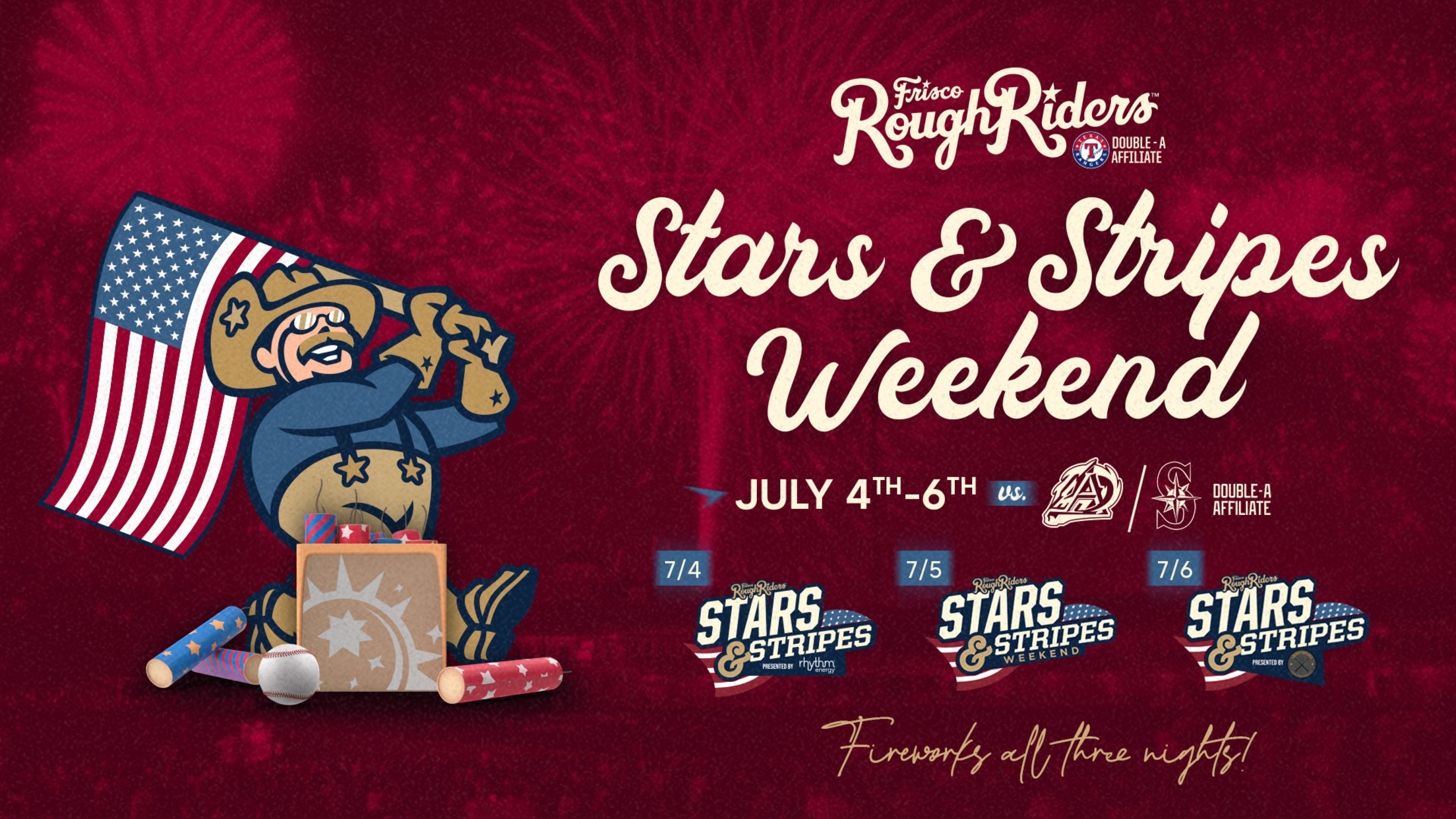 Riders to host three-straight fireworks nights July 4th through 6th ...