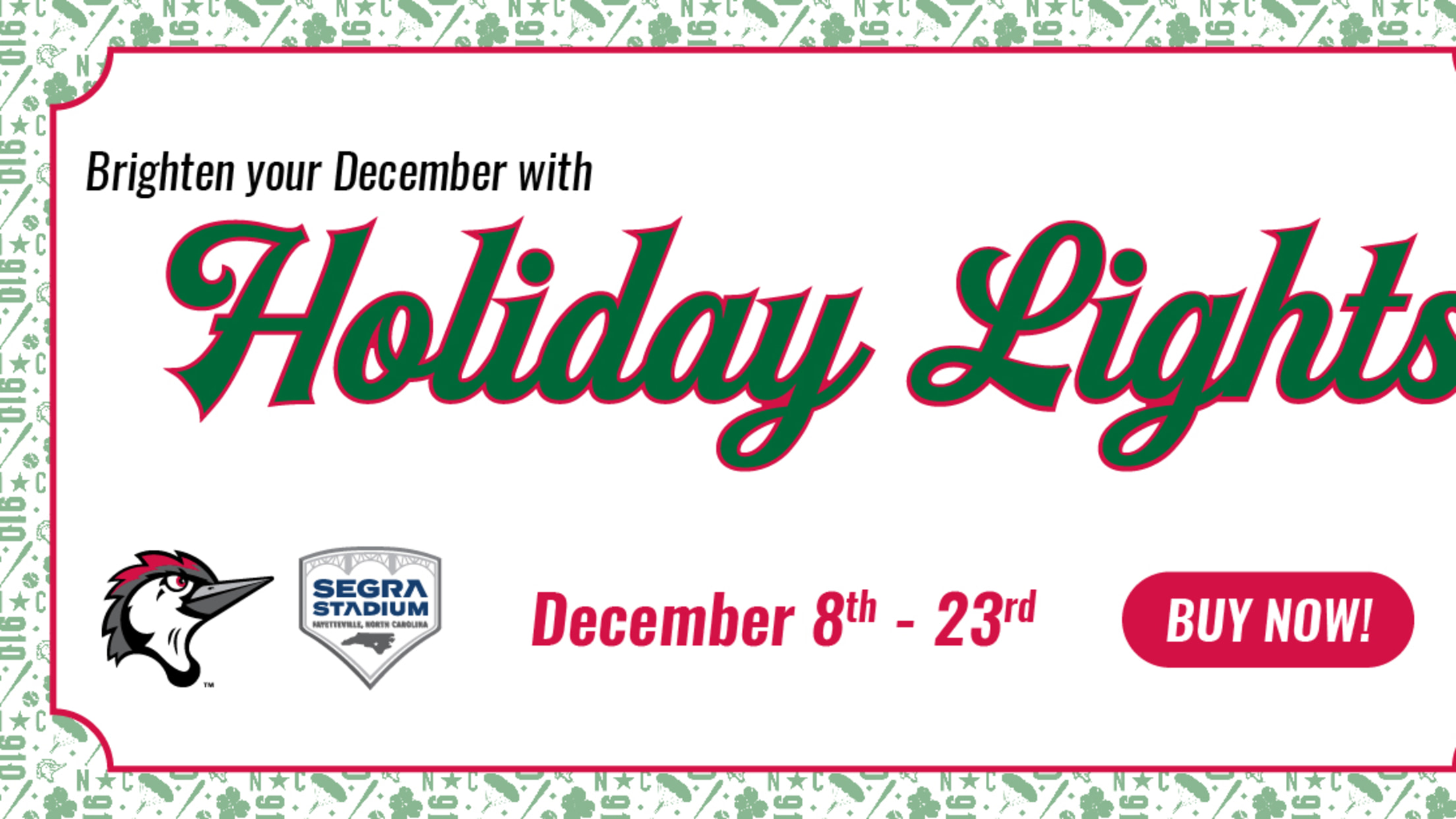 Woodpeckers Holiday Lights Opening Friday Night at Segra Stadium | MiLB.com