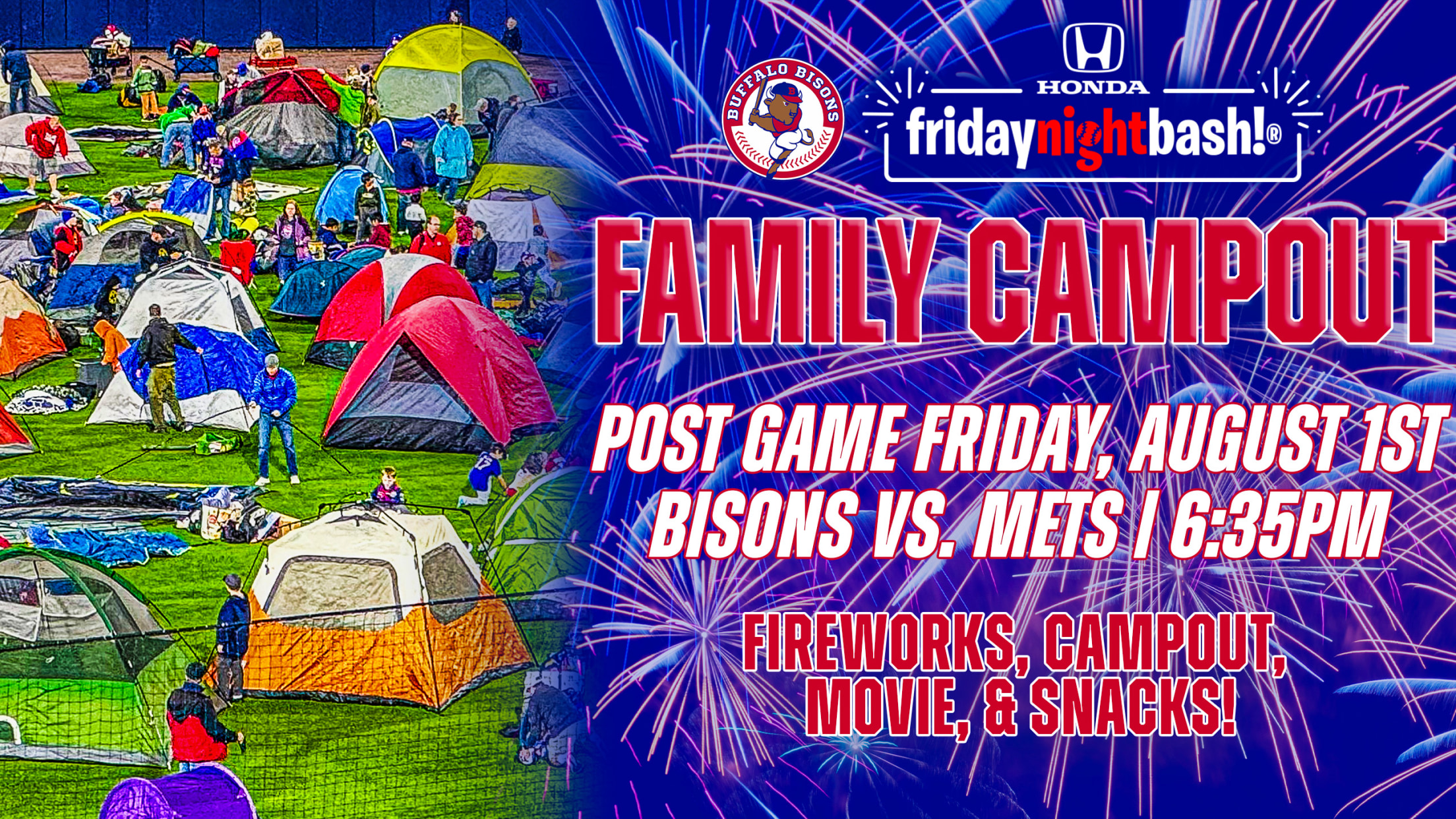 Buffalo Bisons Family Campout with Movie and Fireworks | MiLB.com