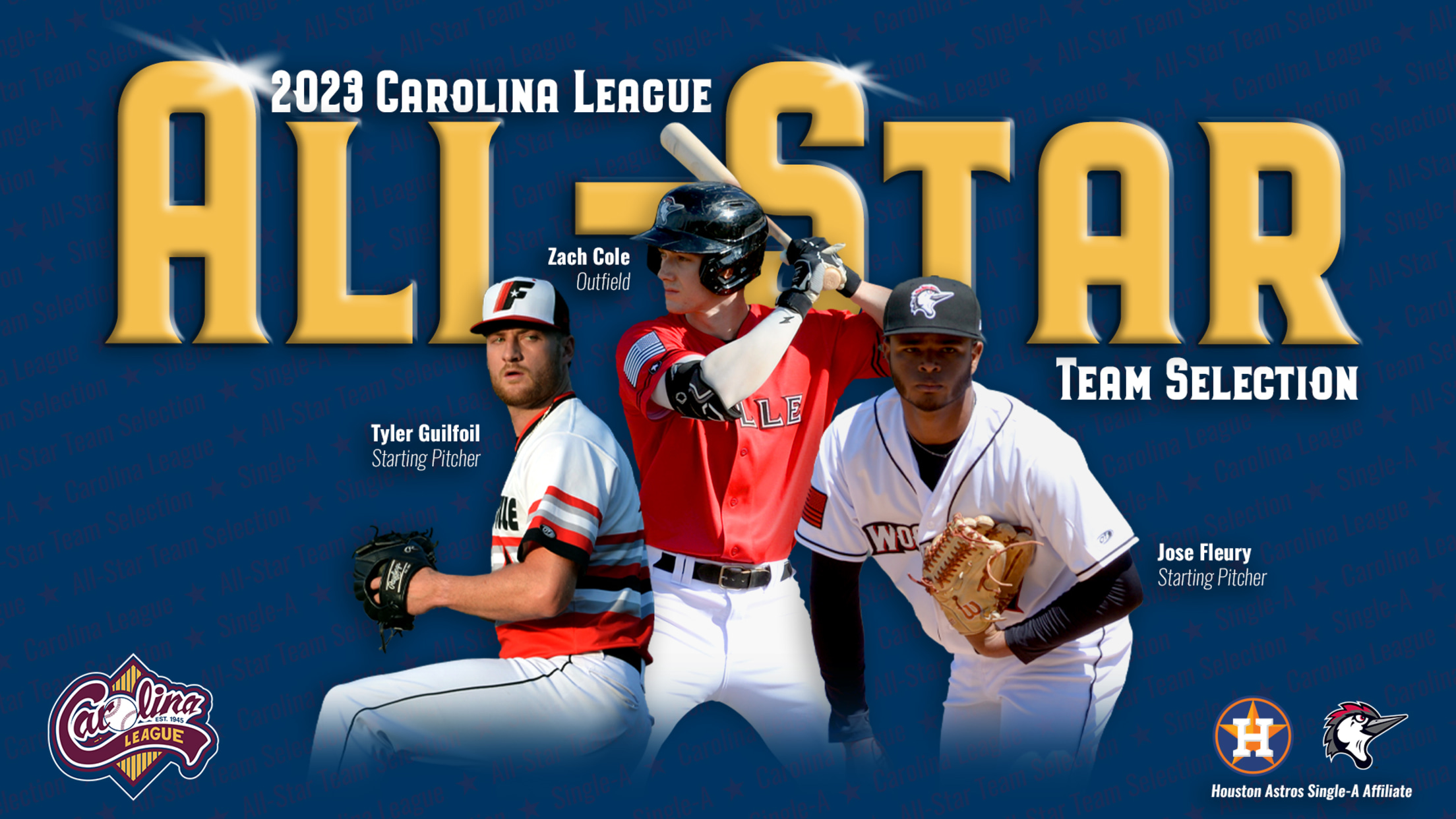 Zach Cole, Jose Fleury and Tyler Guilfoil Named Carolina League All ...