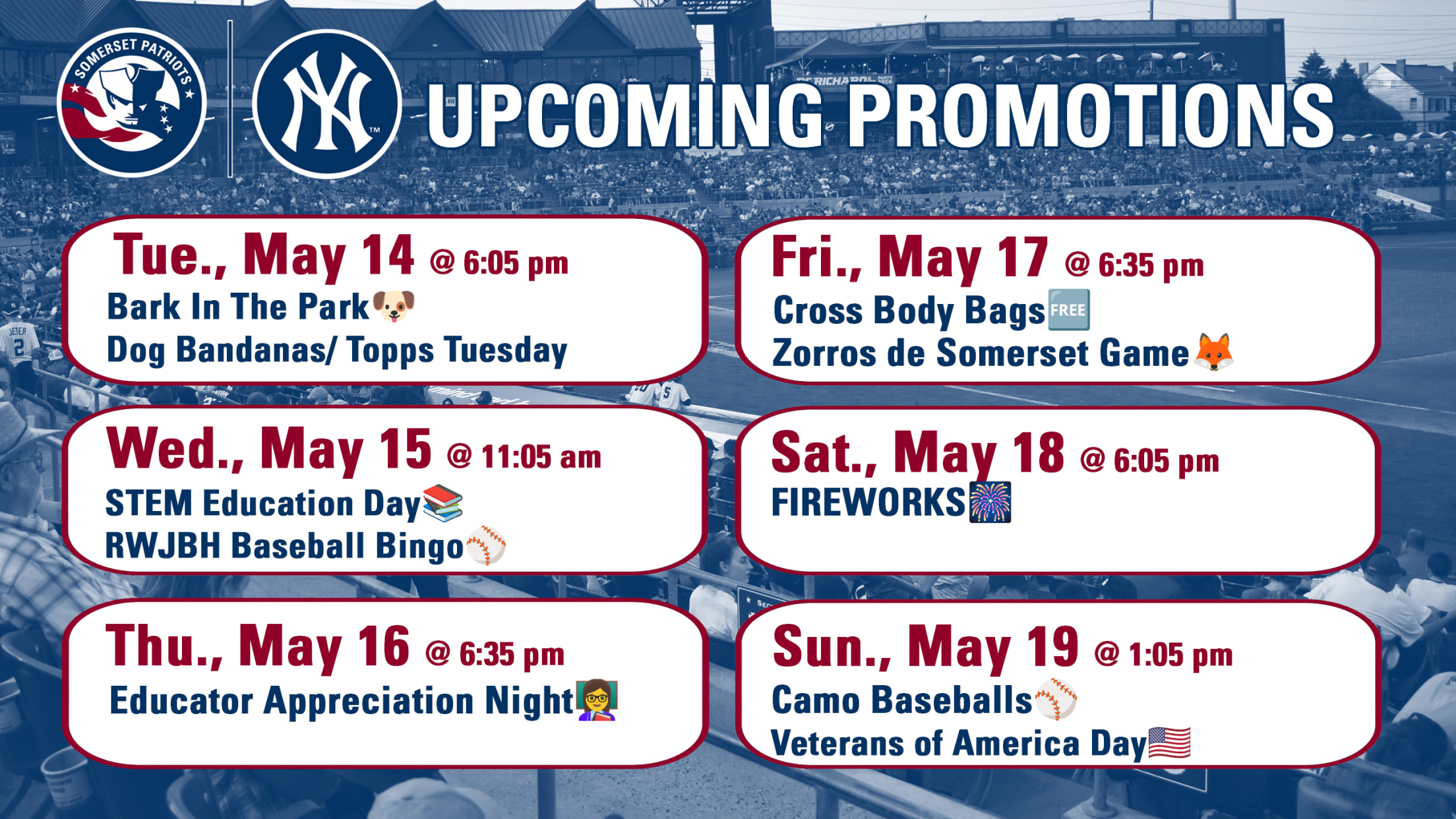 Upcoming Promotions At The Ballpark: 5/14 - 5/19 | MiLB.com