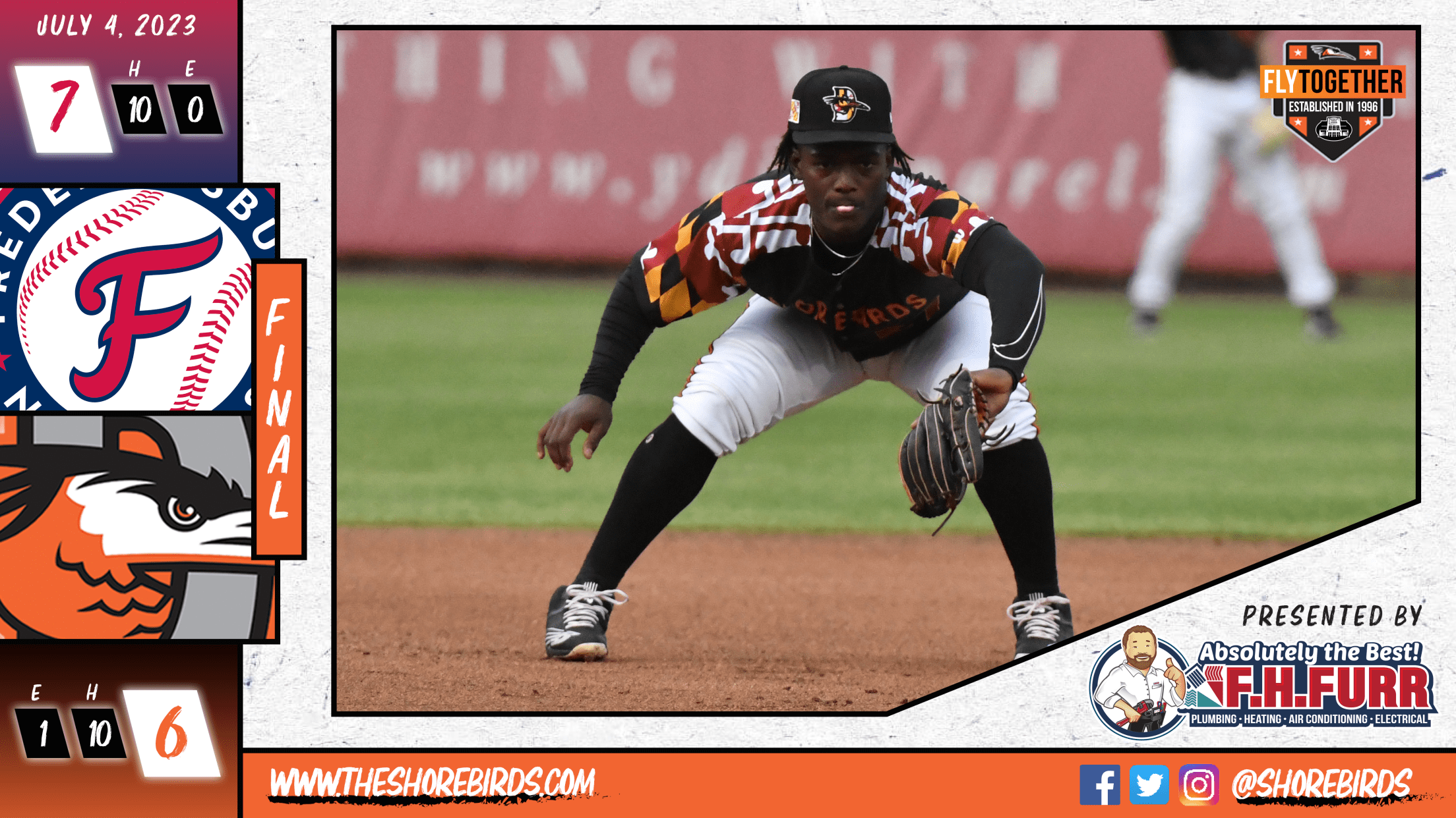 Fred Nats Stun Shorebirds on Independence Day | MiLB.com