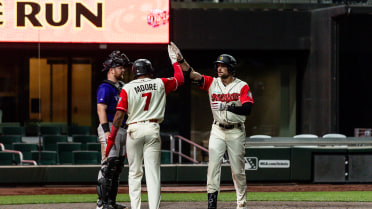 Moore and Lowe Hit 1,826 Feet of Homers in Salt Lake’s Extra-Inning Victory