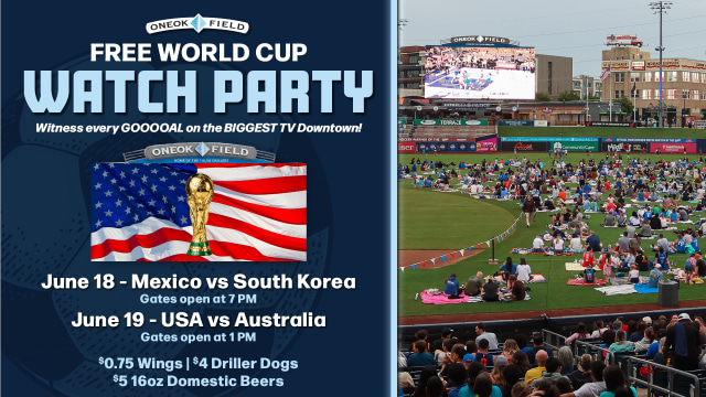 ONEOK Field to Host FREE World Cup Watch Parties for USA and Mexico Matches