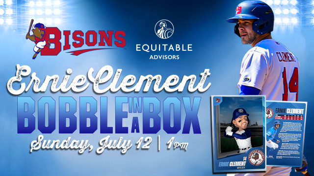 Buffalo Bisons Ernie Clement Bobble in a Box Giveaway July 12